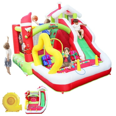 Doctor Dolphin Bounce House with Slide for Backyard Dreamy Inflatable ...