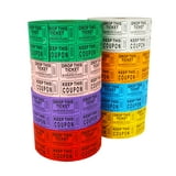 Raffle Auction Tickets - Double Row Roll, 1,000 Numbered, Perforated, 4 ...