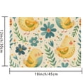 4PCS Adorable Chicken-Themed Floral Table Mats, Measuring 12X18 Inches ...