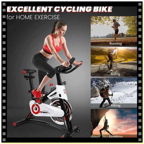 CHAOKE Exercise Bike,Stationery Indoor Cycling Bicycle Training Workout ...