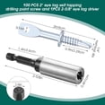 100 Pcs 2" Eye Lag Self Tapping Drilling Point Screw Zinc and 1pcs 2-5/ ...