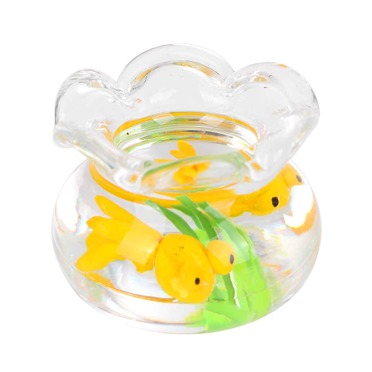Bestonzon 1/12 mini house Miniature Fish Bowl Gold Fish Tank Doll House ...