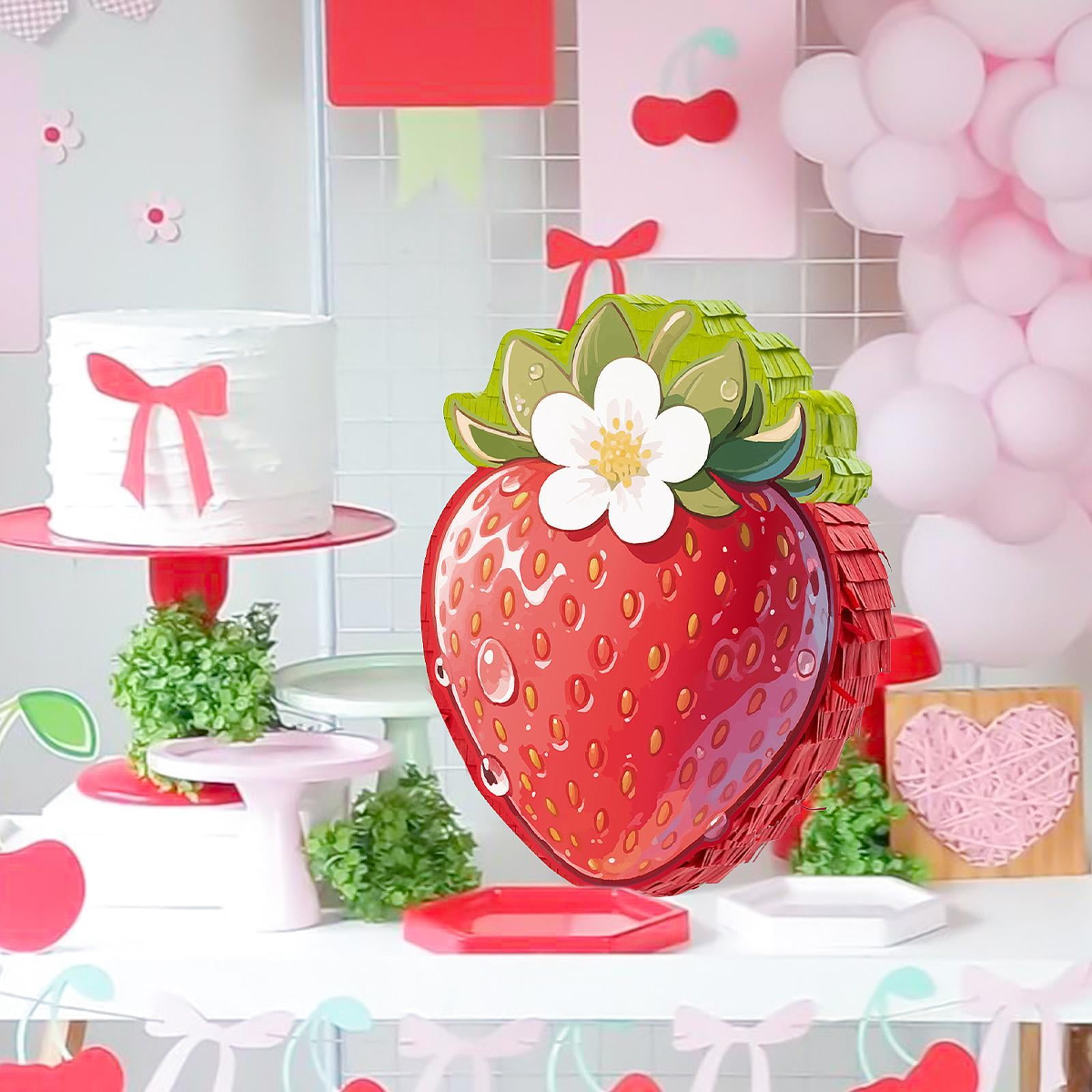 Piñatas de fresa, piñata de frutas de verano, decoración de cumpleaños ...