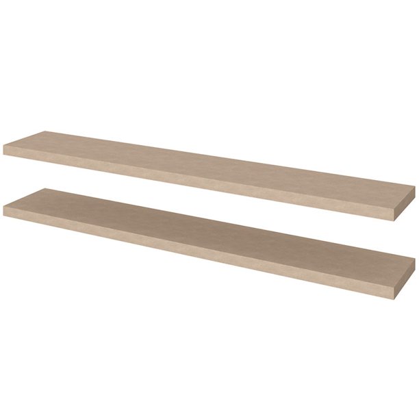 Bestar 72" Lightweight Unfinished Floating Wall Shelf (Set of 2 ...