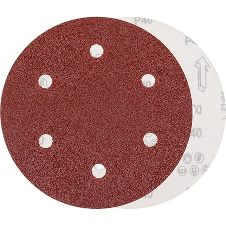 CHIKEN 225mm P40 Grit Sanding Disc 6 Hole Hook-and-loop Discs, 10 Round ...