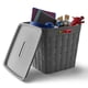 Your Zone Child and Teen Plastic Wide Weave Gray Stacking Storage Bin ...