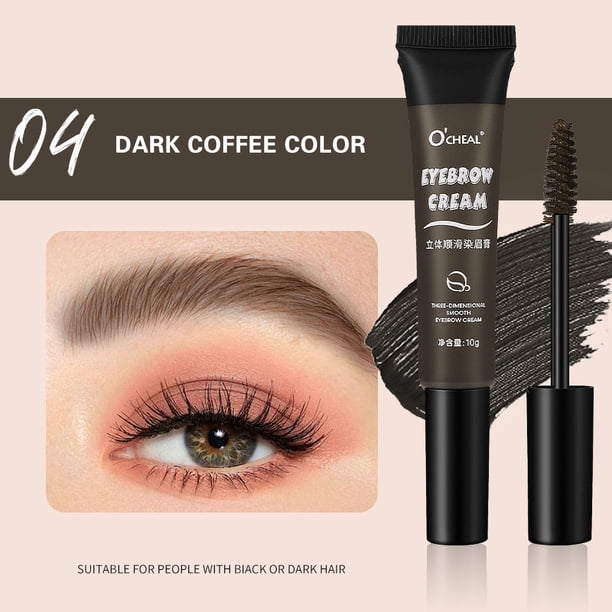 Puntoco Crema para cejas con fibra tridimensional, natural y no fácil ...