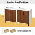 Costway Modern Dining Room Server, Set of 2 Sideboard Buffet Storage ...