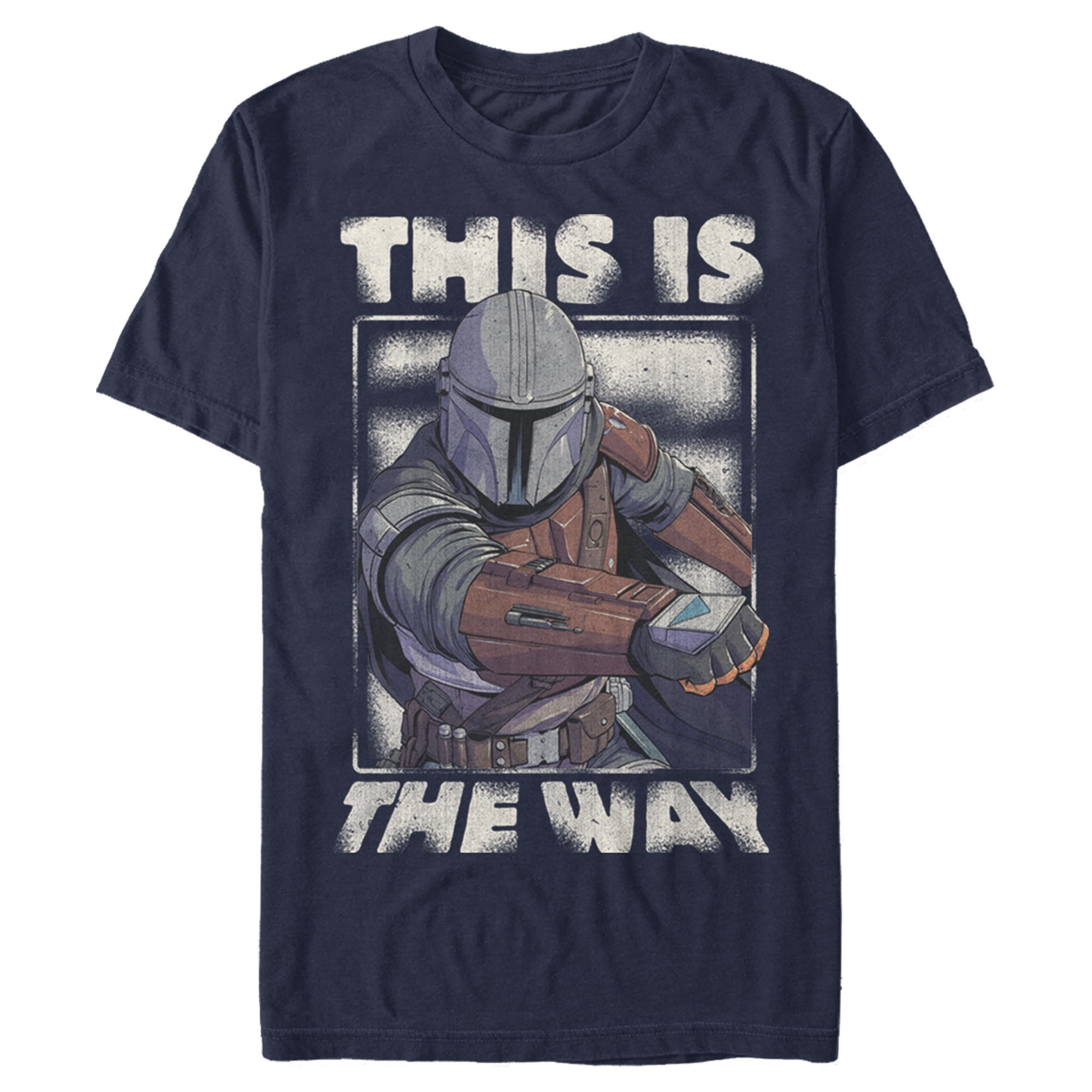 Men's Star Wars: The Mandalorian This Is The Way Mando Graphic Tee Navy ...