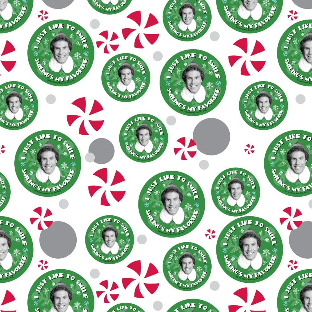 Elf Movie I Just Like to Smile Premium Gift Wrap Wrapping Paper Roll ...