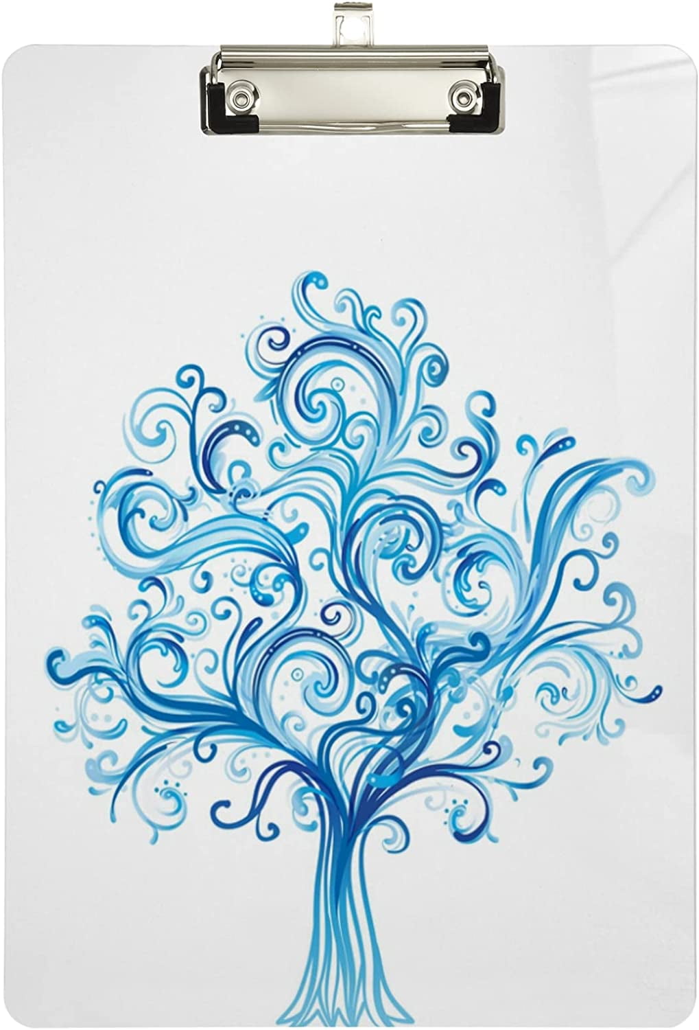 FMSHPON Winter Blue Tree Clipboard Hardboard Wood Nursing Clip Board ...