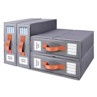 5 Pack Stackable Plastic Storage Basket, Folding Closet Organizers ...