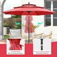 Autlaycil 10 ft Patio Umbrella 3 Tiers Adjustable Outdoor Market ...