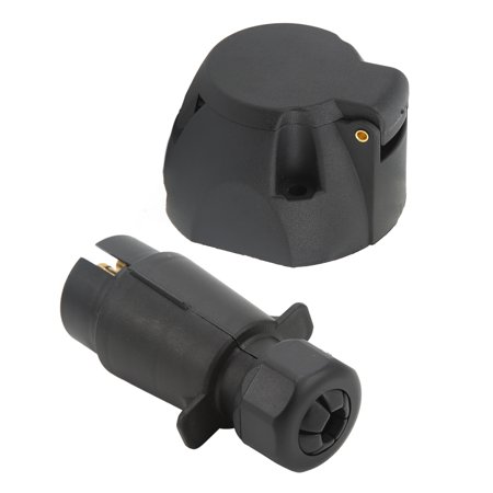 7 Pin Wire Connector, Screw Contact Trailer Plug Socket ABS Housing ...