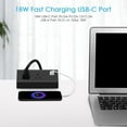 JUNCHI-Desk Power Strip with 18W USB C Fast Charge Port, Black 800J ...