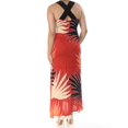 Rachel Roy Womens Orange Floral V Neck Sleeveless Maxi Dress S