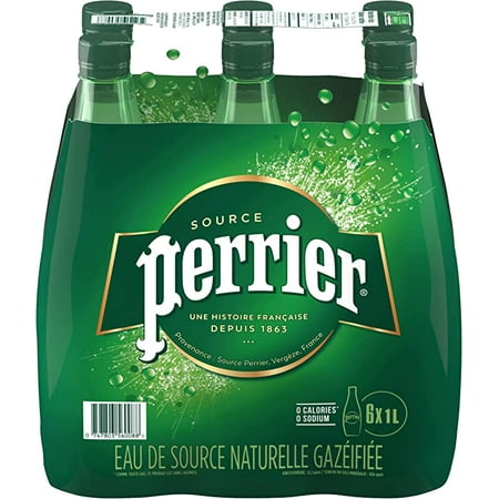 MemizoDeal Original Perrier Sparkling Water, Pack of 6, 1 Liter Each ...