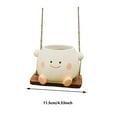Linjieee Cute Swing Hanging Face Apply Flowerpot Resin Succulent ... Linjieee Cute Swing Hanging Face Apply Flowerpot Resin Succulent ...