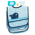 Luvable Friends Baby Boy Waterproof PEVA Bibs 5pk, Blue Whale, One Size ...