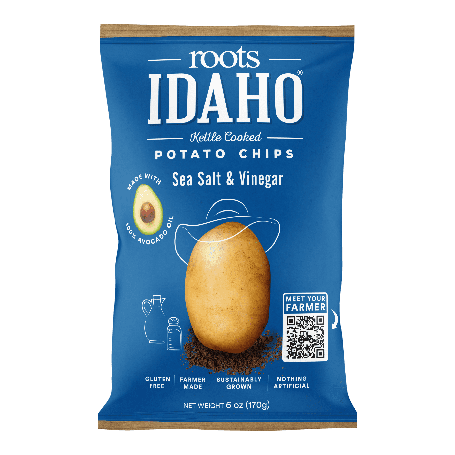 Roots Idaho Potato Chips, Sea Salt & Vinegar 6 oz. - Walmart.com