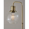 Better Homes & Gardens Gold Desk Lamp with a Glass Shade and AC Outlet ...