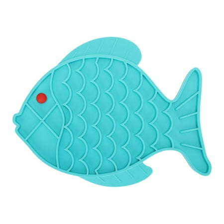 Fish Shape Slower Feeder Mat Silicone Dog Interactive AntiChoking Food ...
