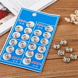 100Pcs Silvery Sew-on Press Buttons Snap Fasteners Clothing Button for ...