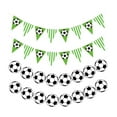 OUNONA 4 Pcs Football Party Decorations Soccer Themed Supplies Flag ...