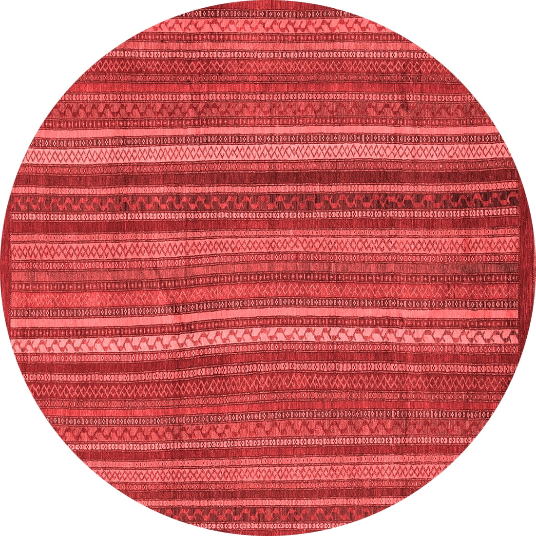 Ahgly Company Indoor Round Abstract Red Modern Area Rugs, 4' Round ...