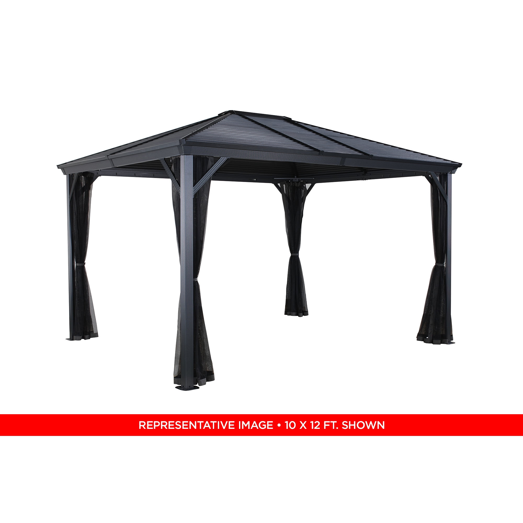 Click here for Sojag Ventura 10 X 14 X 9 Ft Dark Grey Gazebo 10 F... prices