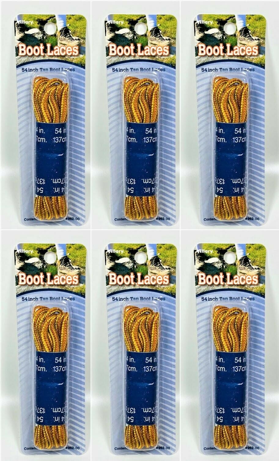Allary 54 inch Tan Boot Laces 6 Pairs - Walmart.com