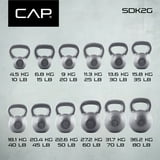 CAP Barbell Cast Iron Kettlebell, Single, 30-Pounds - Walmart.com