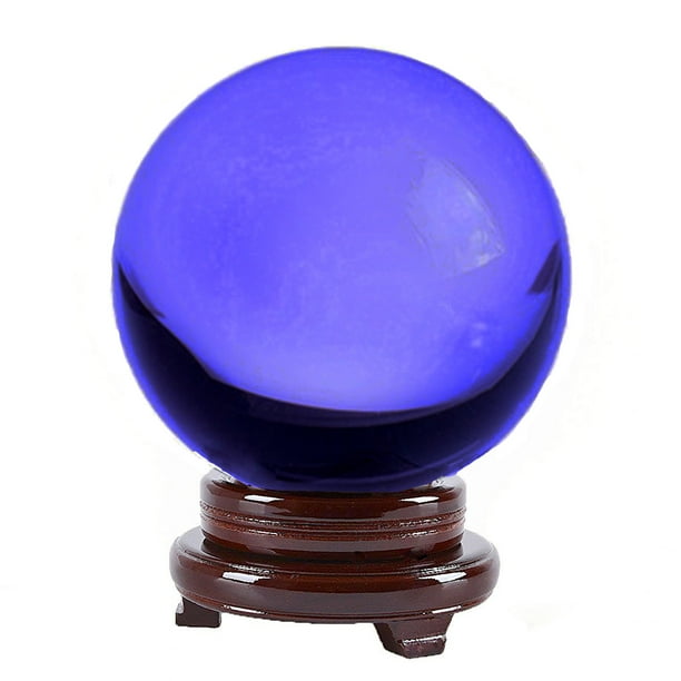 Amlong Crystal 8" (200mm) Crystal Ball with Wood Stand - Walmart.com