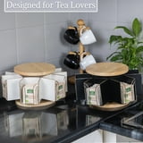 Made Easy Kit Metal Carousel Tea Bag Organizer and Kettle Stand ...