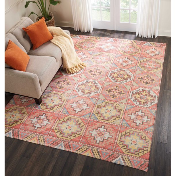 Nourison Madera Tribal Light Orange Area Rug - Walmart.com