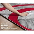 GLORY RUGS Area Rug Modern 4x6 Light red Circles Geometry Soft Hand ...