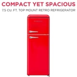 Frigidaire 7.5 Cu Ft Retro Top Freezer Refrigerator, Red Apartment Size ...