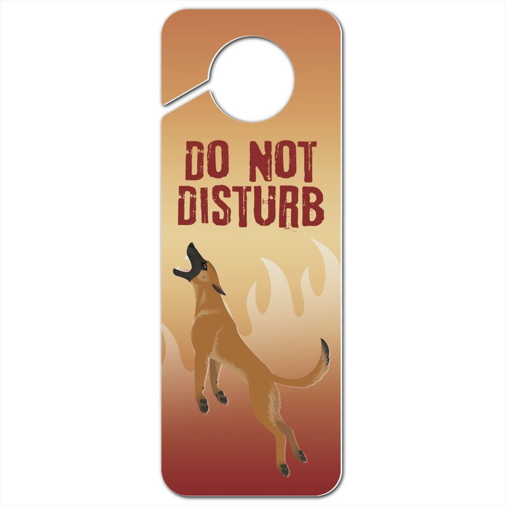 Belgian Malinois Dog Bite Training Plastic Door Knob Hanger Sign ...