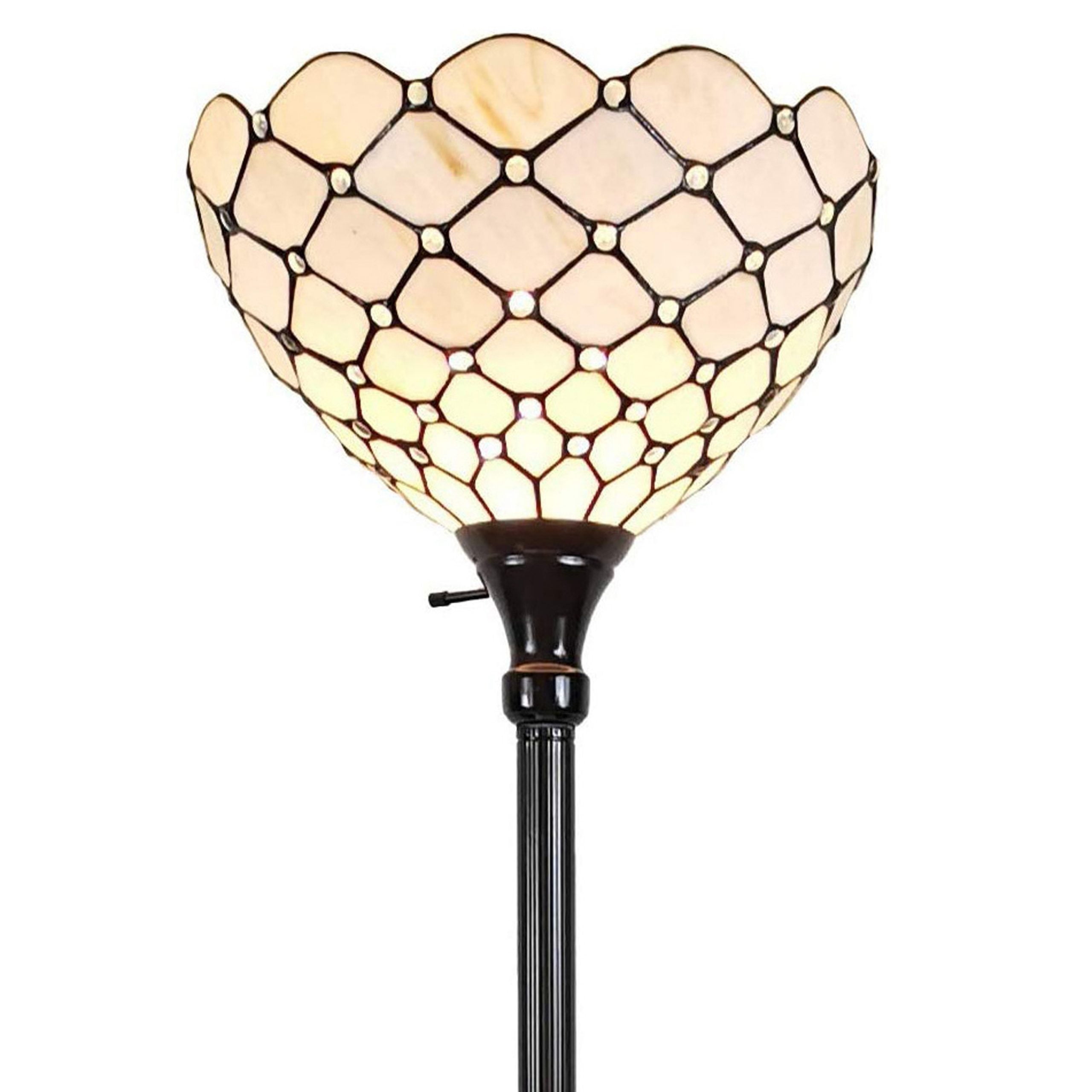 Tiffany Style Jeweled Torchiere Floor Lamp - 72" Tall - Walmart.com
