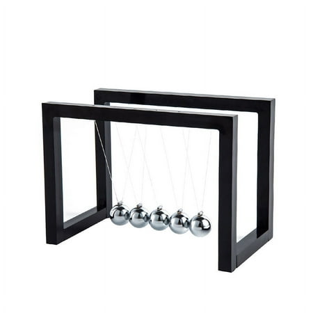 （Black）Pendulum Ball, Metal Newton Pendulum Newton Balance Balls Swings ...
