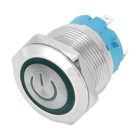 Self-Reset Switch, Push Button Switch 22mm Stainless Steel 4 Pins Metal ...