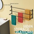 Bath Towel Bars Matte Black Bathroom 3-Tiers Ladder 32'' Towel Rails ...