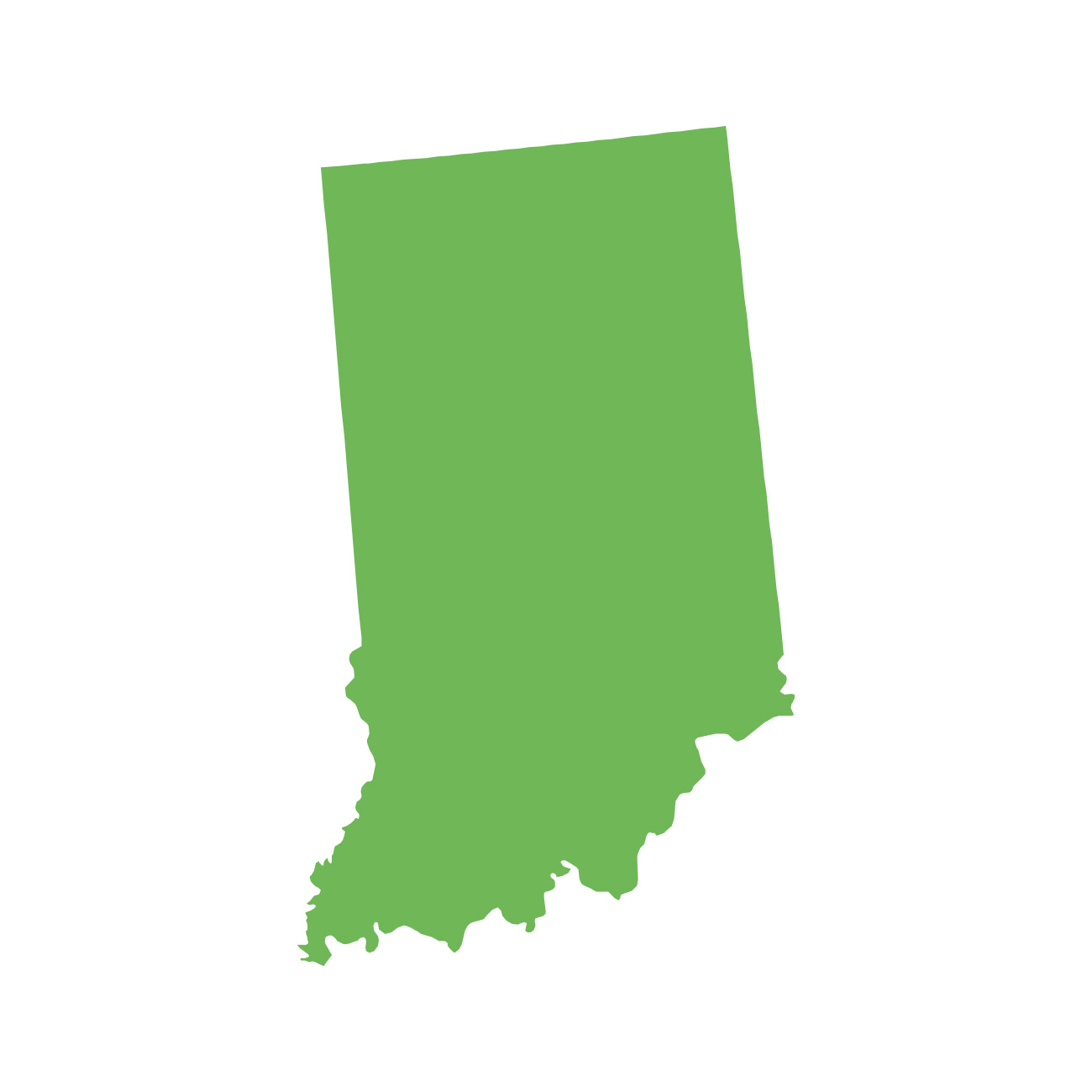 Indiana Shaped Sticker Decal Die Cut - Self Adhesive Vinyl ...