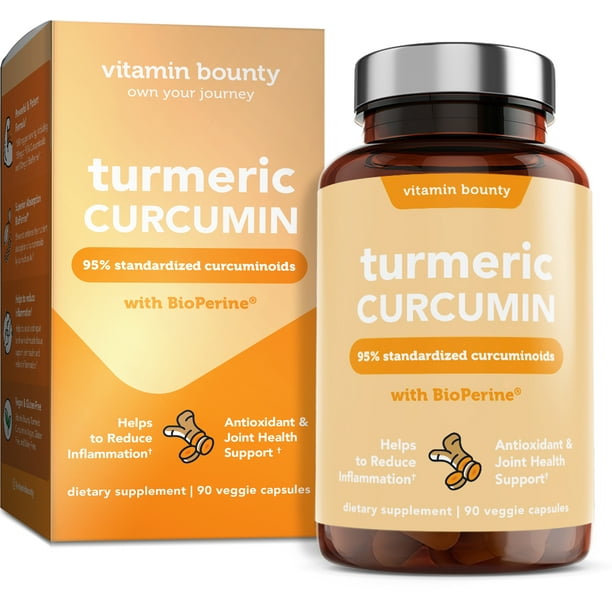 Vitamin Bounty Turmeric Curcumin, Supplement for Men and Women, 90 ...