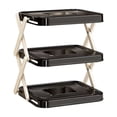Folding Plastic Dish Rack, Expandable Stove Side Organizer for Kitchen ...