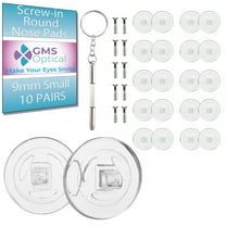 GMS Optical Round Screw-in Silicone Nose Pads for Glasses – 9mm ...