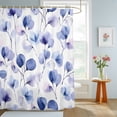 Bathroom Shower Curtain Spring Watercolor Pansy Flower Waterproof ...