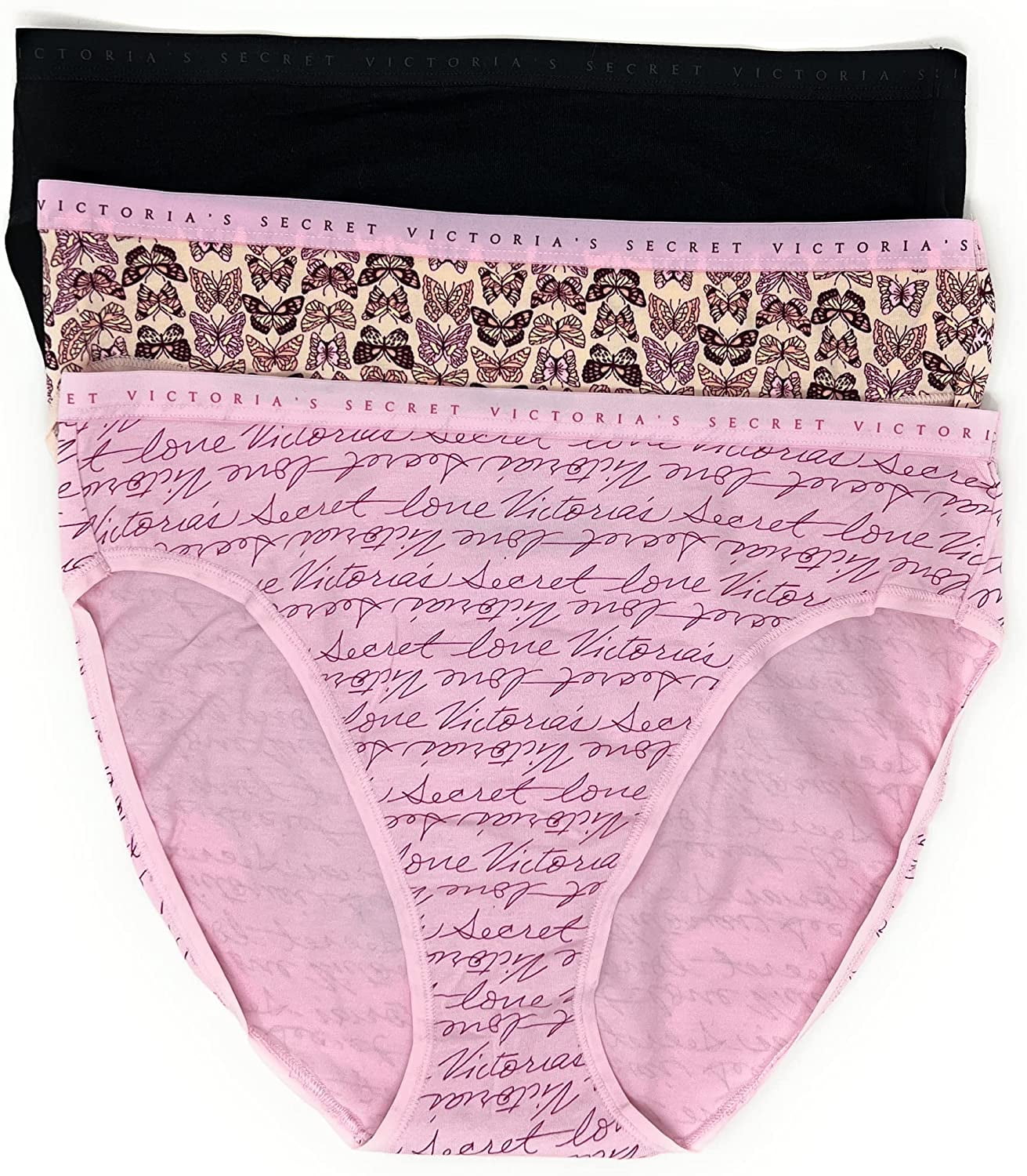 Victorias Secret High Leg Brief Panty Set Of 3