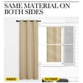 Coodeto Home Beige Solid Blackout Window Curtain Beige Set of 2 W52 x ...