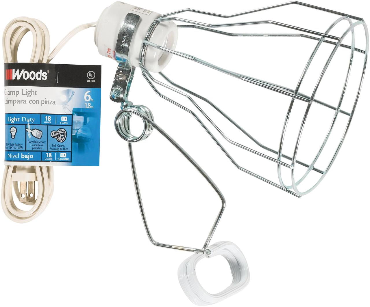 Woods 0324 18/2-Gauge Brooder and Heat Lamp with Wire Grill and Clamp ...